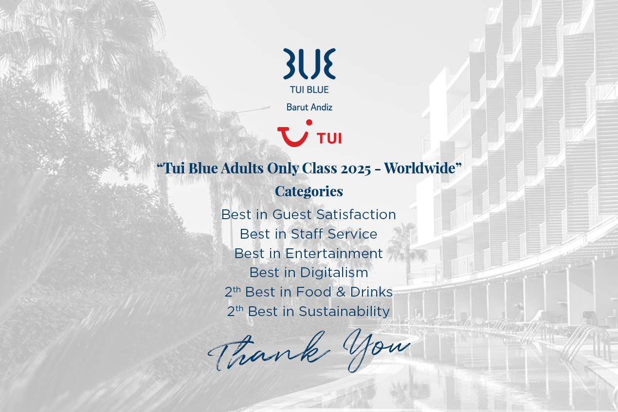Tui Blue Barut Andız Receives ‘Tui Blue Adults Only Class 2025 ...